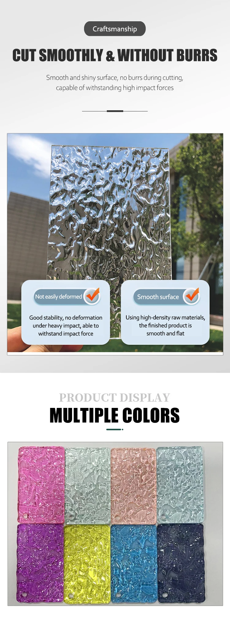 Clear Wave Ripple Board Display Block Product Shooting Props Decor Base ...