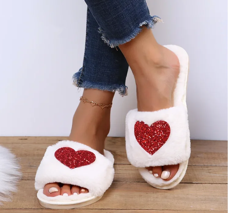 Women Slipper 2024 Platform Cute Fashion Indoors Fluffy Ladies Flat ...