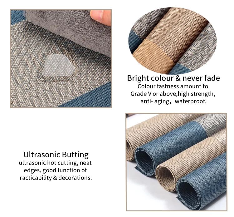 Starunk Pvc Placemat For Dining Table Washable Heat Resistant Non-slip ...