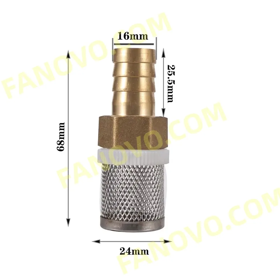 Brass Hose Barb Stainless Steel Mesh Filter Water Pump Protection ...