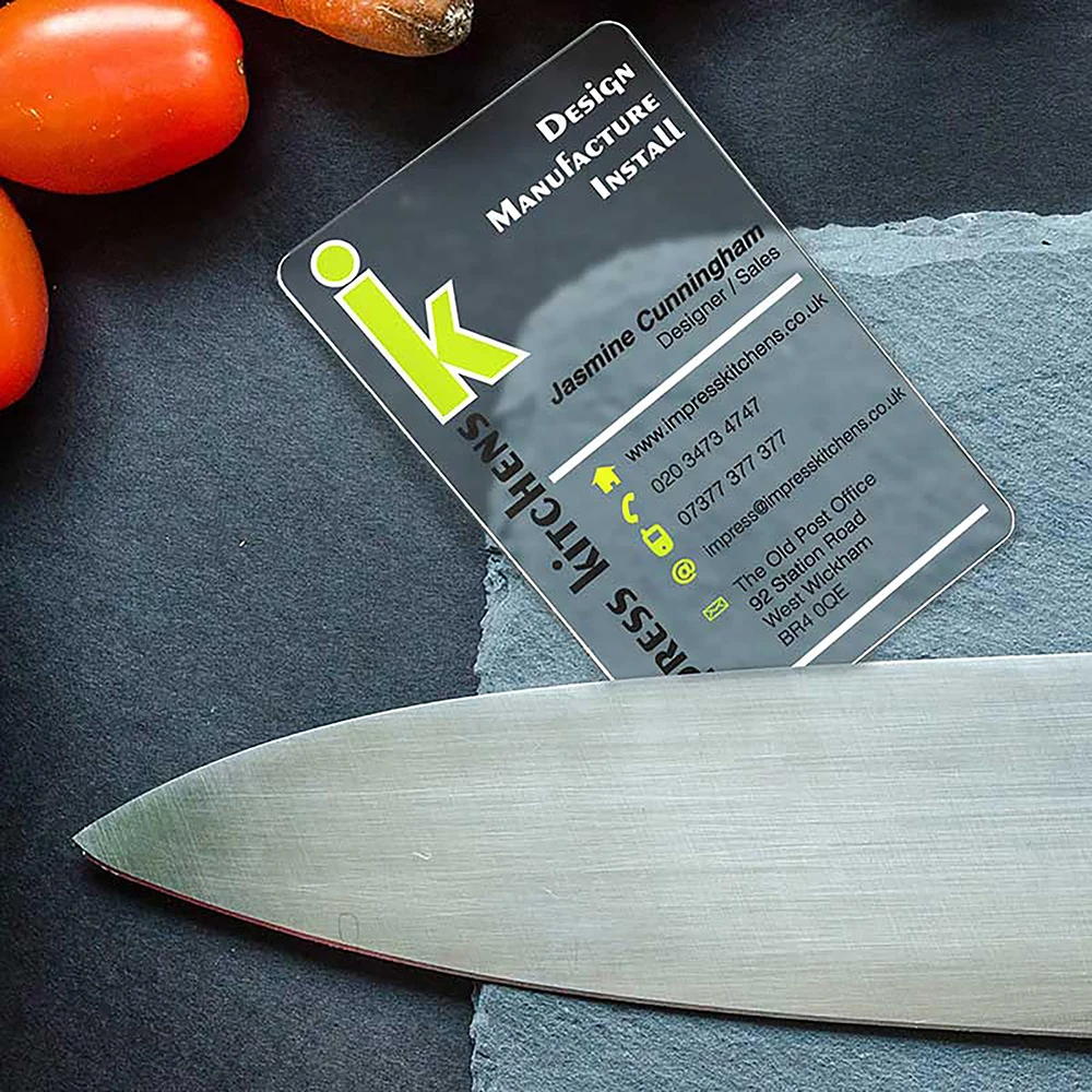 Free Design Custom Unique Luxury Clear PVC Business Card