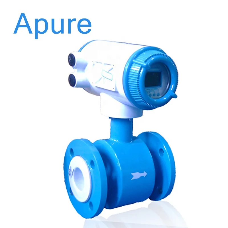 Apure rs485 digital water magnetic electromagnetic flowmeter ...