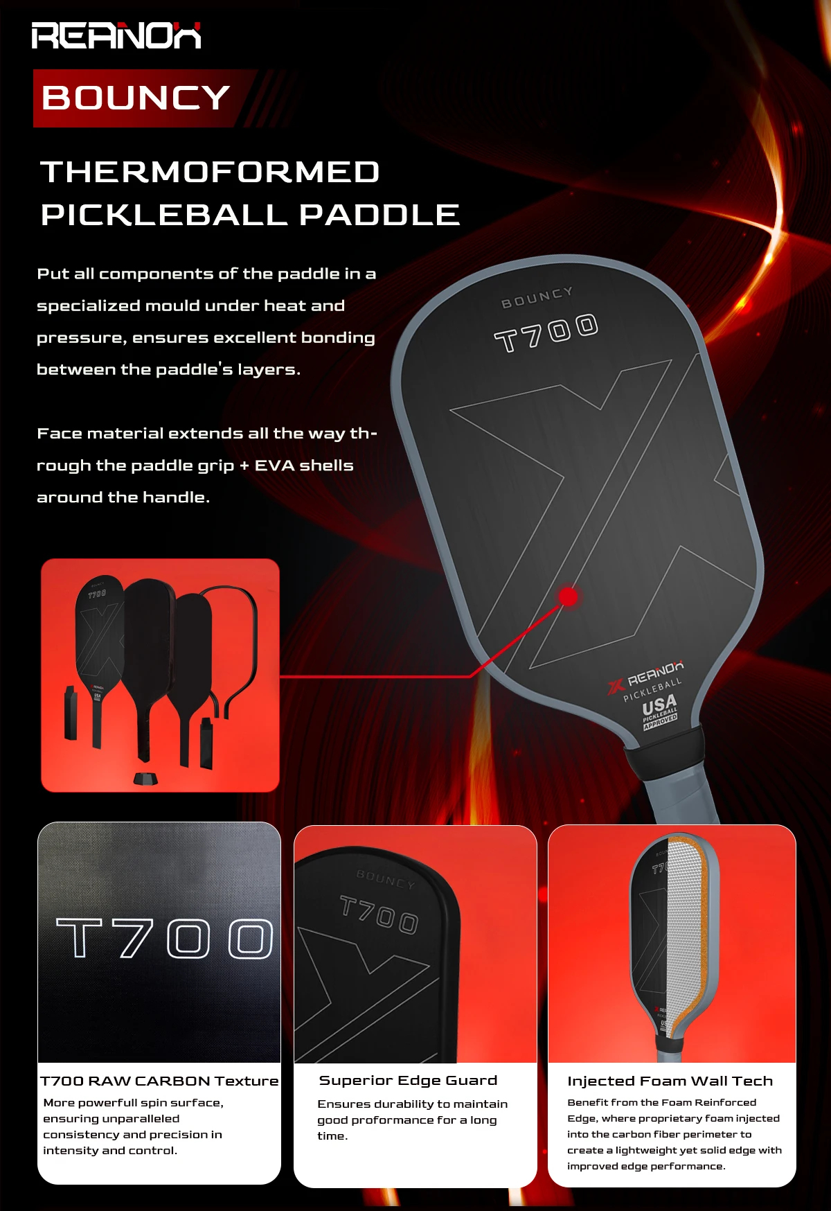 USAPA 2024 Pickleball Paddle T700 Usapa Approved Set Carbon Fiber ...