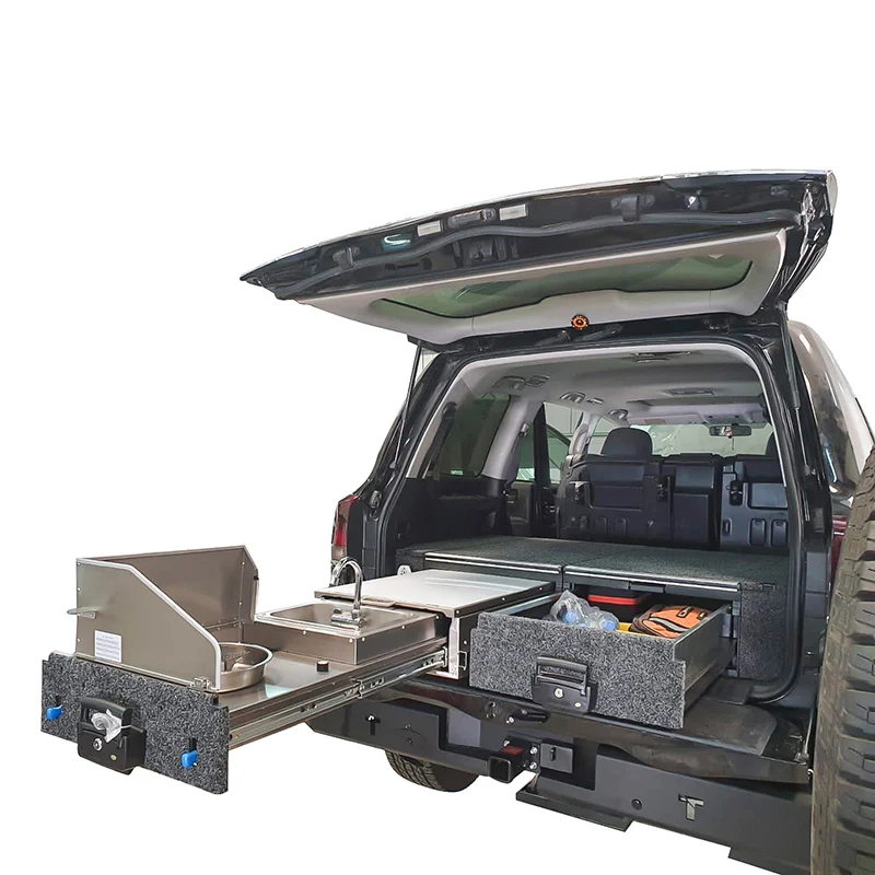 Drawer With Kitchen Rear Cargo Storage Box For Landcruiser 80 Series ...