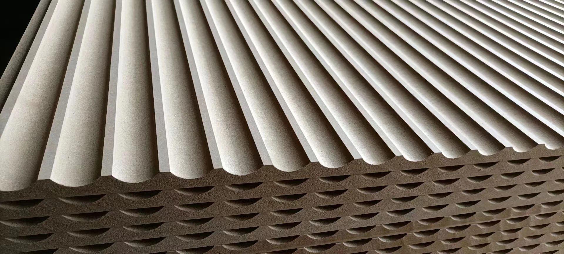 Curved Fluted MDF Wave Wall Panel Decoration - Modern Style