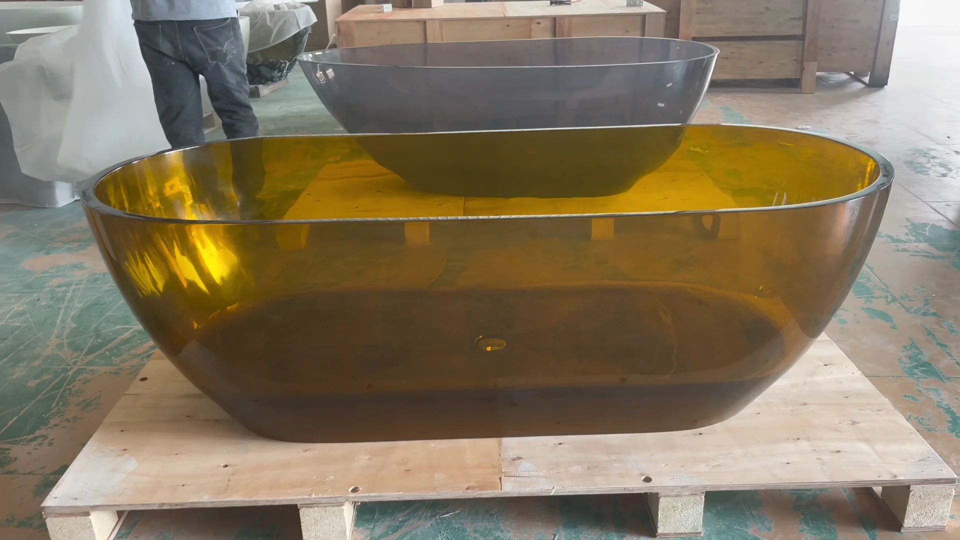 High Quality Clear Transparent Freestanding Colorful Resin Bathtubs ...