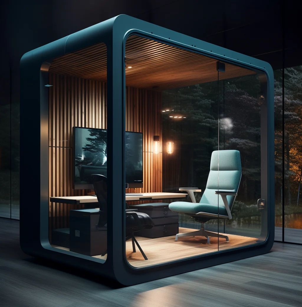 Modular soundproof private meeting room pods office noise cancelling ...