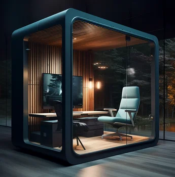 Modular Soundproof Private Meeting Room Pods Office Noise Cancelling ...