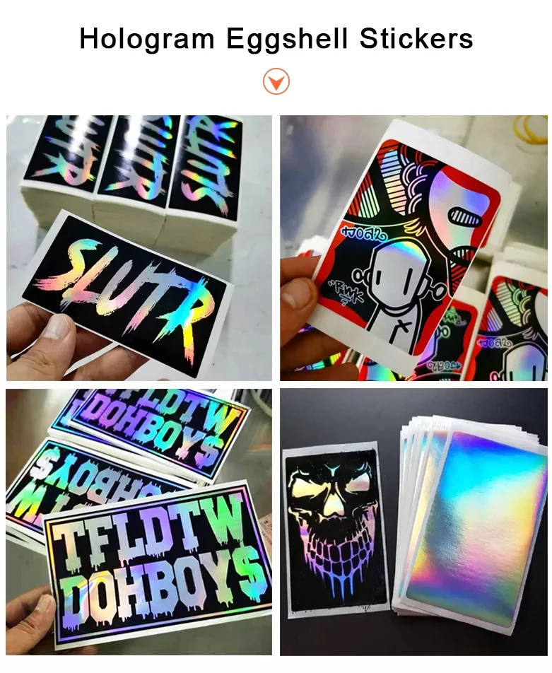 Custom Eggshell Sticker for Streets Arts Tags Label Design