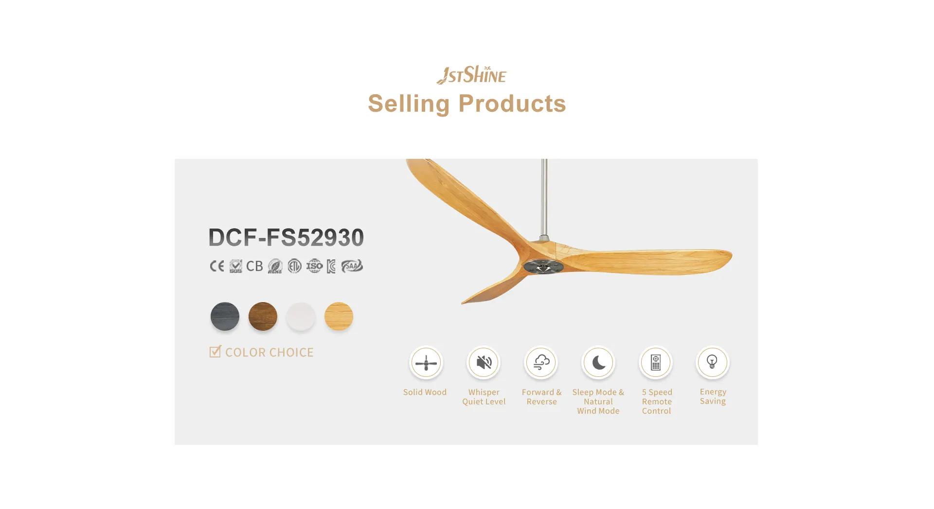 Zhongshan Weiyu Electric Appliance Co., Ltd. - LED CEILING FAN ...