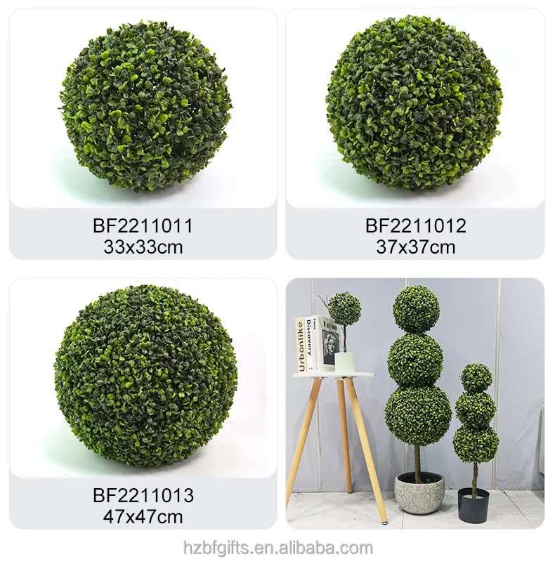 Artificial Plant Topiary Ball Low Maintenance Eco-friendly Grass Ball ...