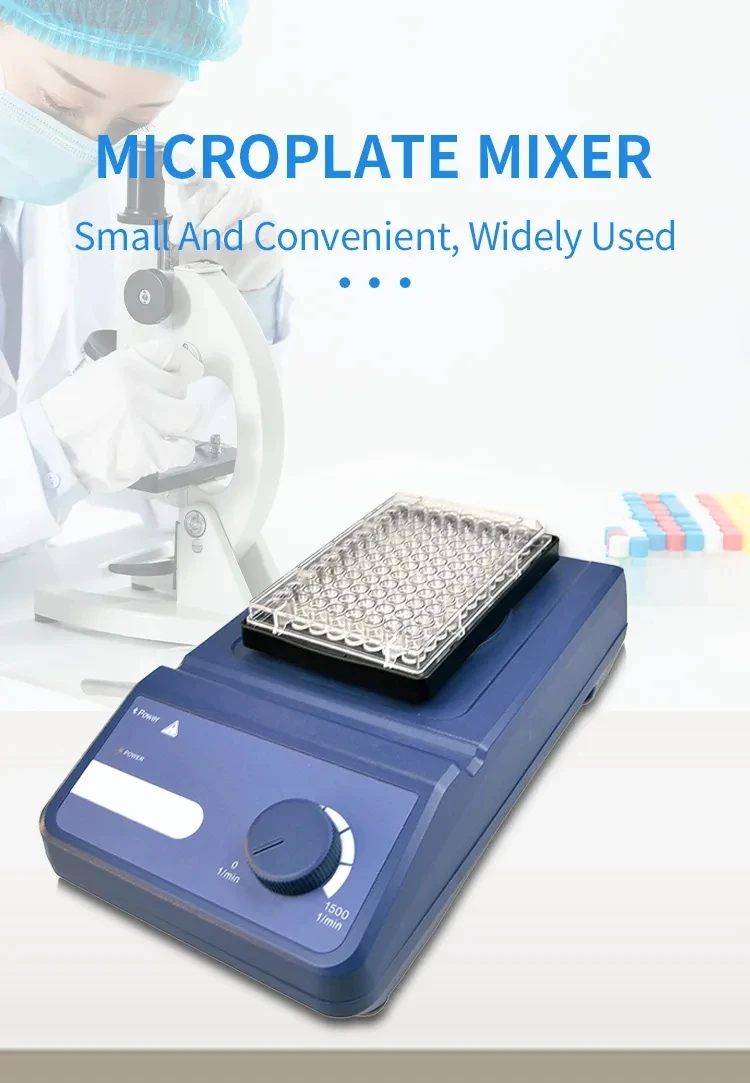 IKEME 96-Well Plate Orbital Shaker - Adjustable Speed Lab Mixer