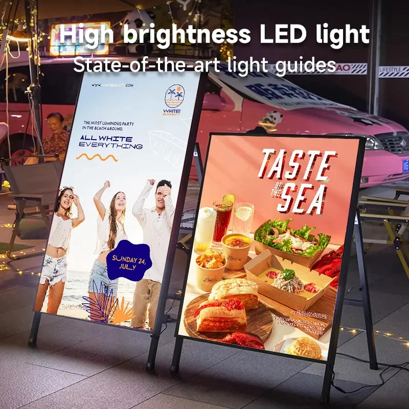 Indoor/ Outdoor Poster Stand Advertising Led Light Box Aluminum Frame ...