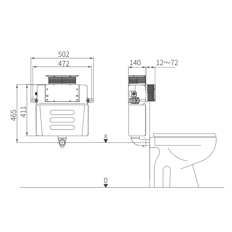 Watermark Air Controlled Hidden Water Tank Built-in Wall Concealed ...