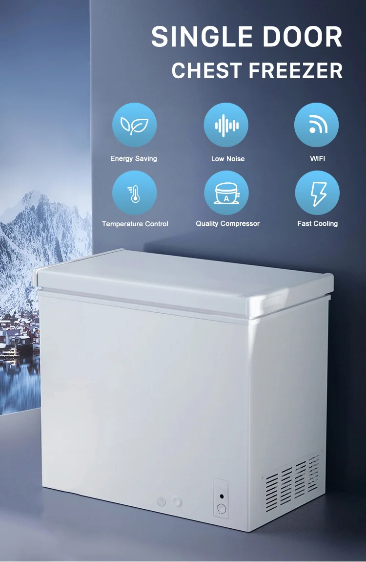 220l Factory Direct High Quality Fast Freezing Single Door 6ft Chest ...
