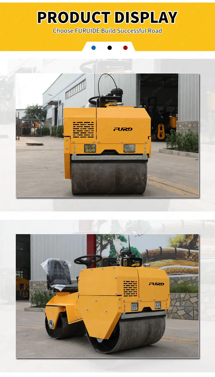 Powerful Ride On Vibratory Compactor Pedestrian Roller 700kg Vibratory ...