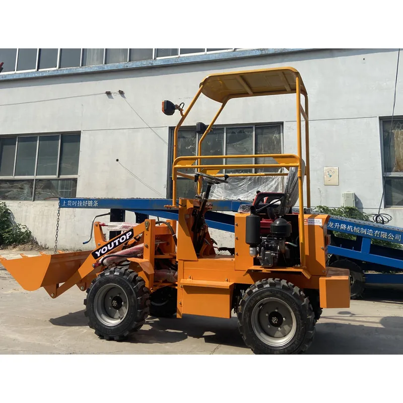 Cheap 450kg Mini Wheel Loaders Mini Front End Loader Small Diesel ...