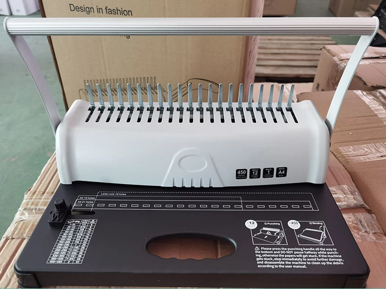 21 Holes Perfect Manual Document Binding Machine Comb Binder Coil Book ...