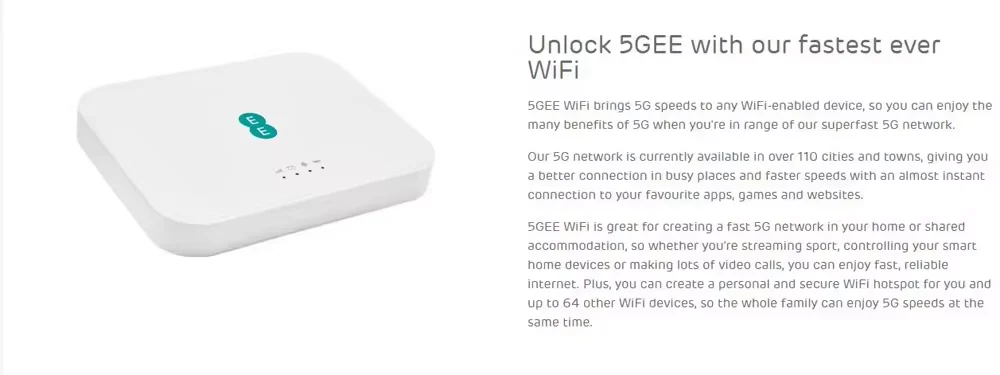 EE Portable Wifi 4G 5G Router Pocket Mobile Mifis Hotspot Wireless ...
