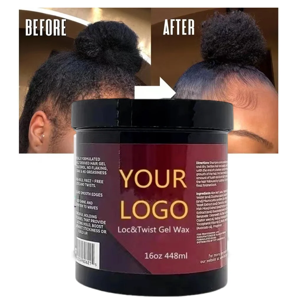 Custom Logo Edges Hair Styling Product Braid Gel Loc And Twist Gel ...
