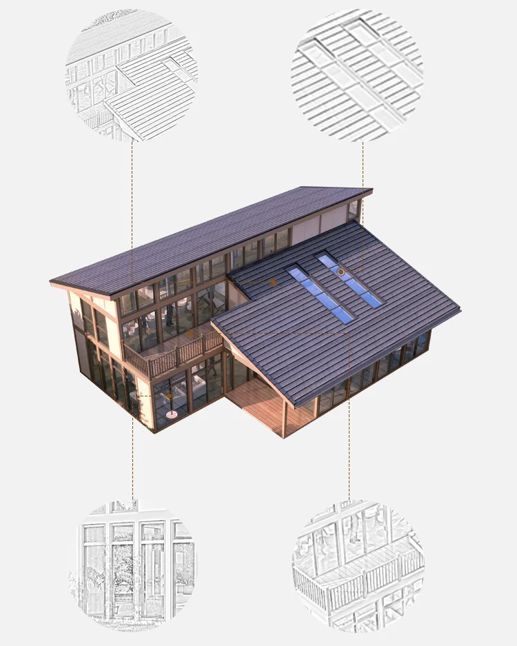Wooden Villa L190 - Modern Natural Style with Fast Delivery