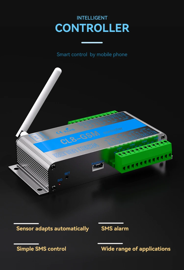 CL8-GSM 8 Channel Relay Controller - Smart Home Remote