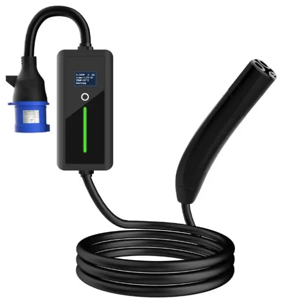 7kw Single Phase 32a Portable Ev Charger For Car With Indicator And ...