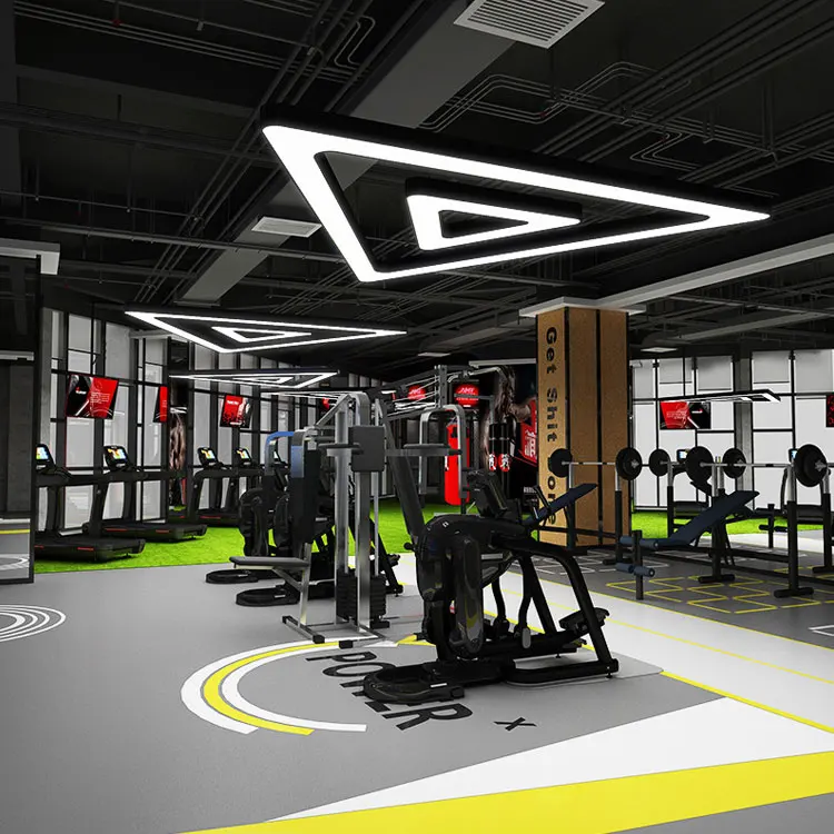 Modern Triangular Hanging Lamp Led Linear Light 3cct Dimming ...