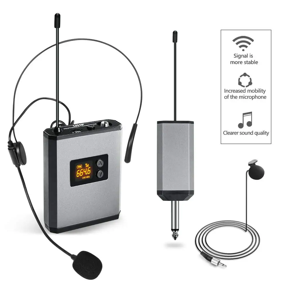 Wireless Microphone Headset Lavalier Lavalier Microphone With Bodypack ...