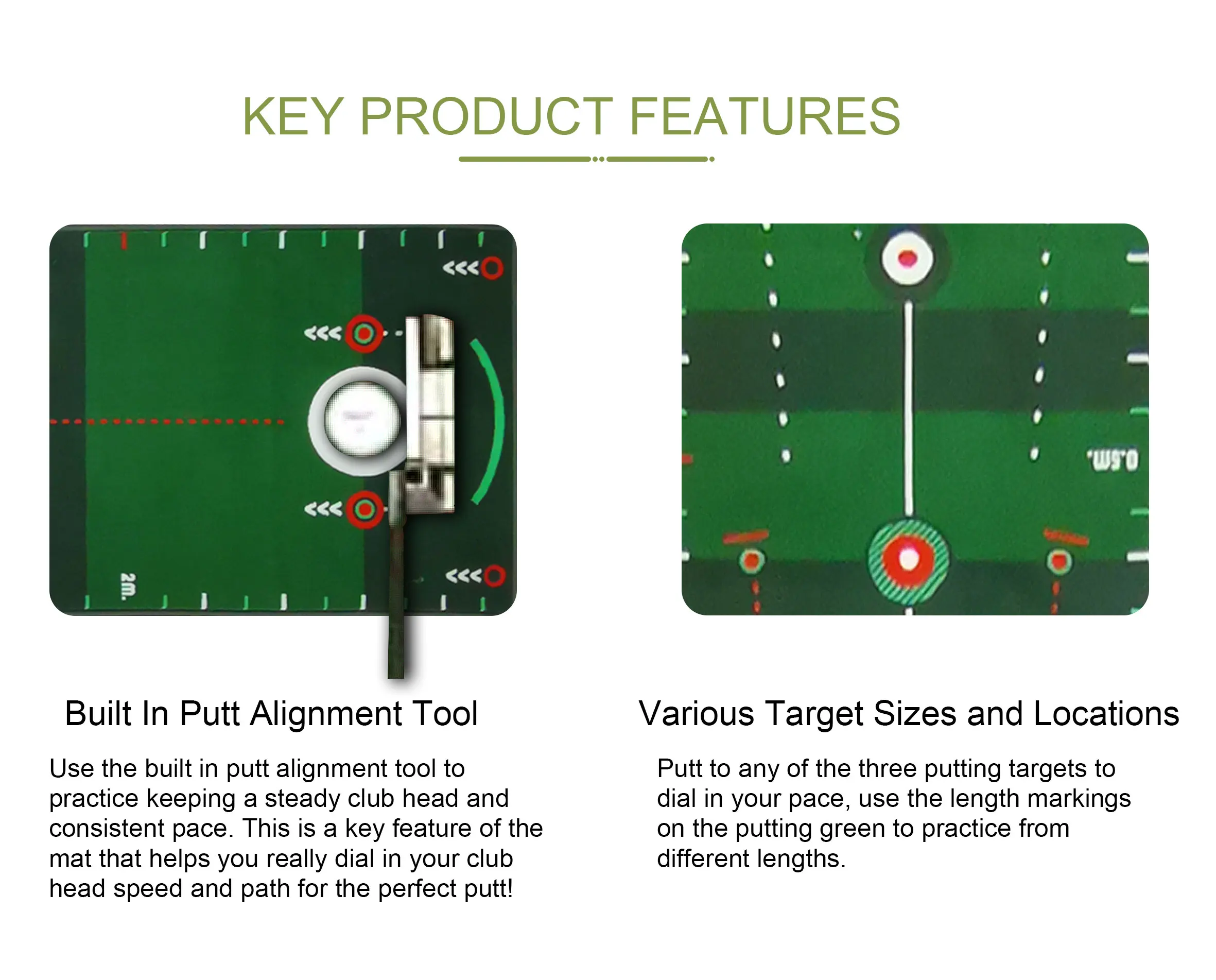 Indoor Driving Range 3 In 1 Golf Practice Training Mat Golf Putter ...