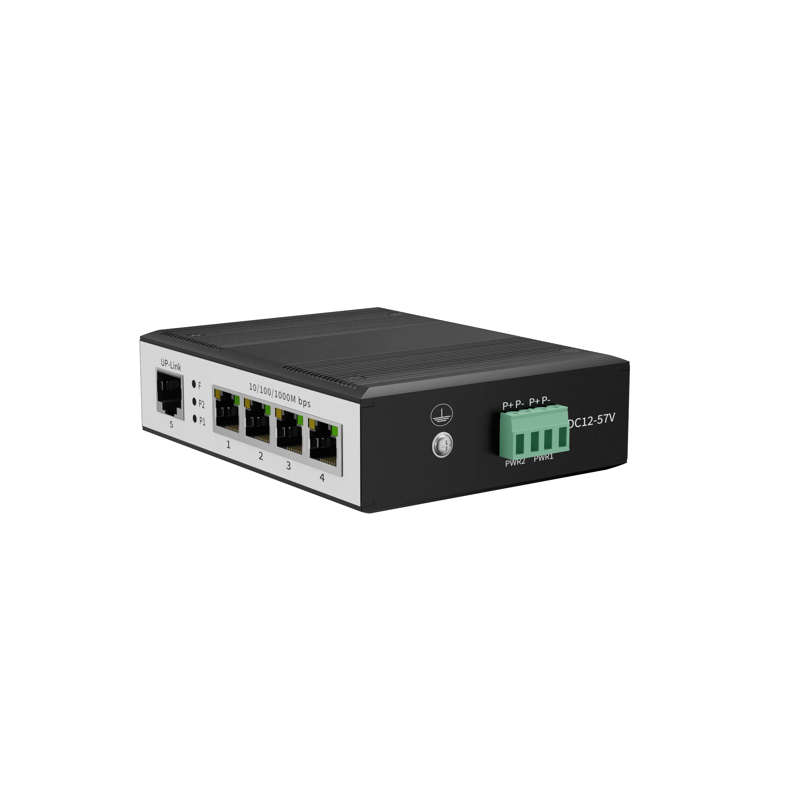 Industrial 5 Port Gigabit Ethernet Switch 10/100/1000Mbps DC12-57V DIN ...