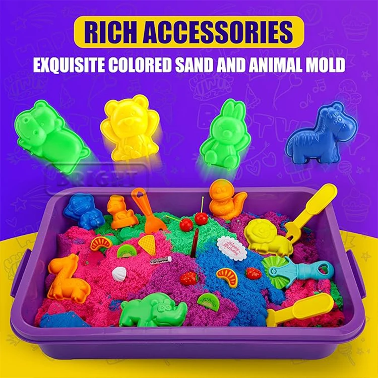 Colorful Self-Adhesive Sensory Sandbox Toys Fun Playdough Slime ...