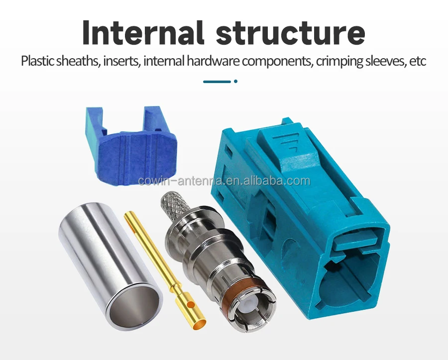 FAKRA Terminal Four HFM Connector Male Female Cable
