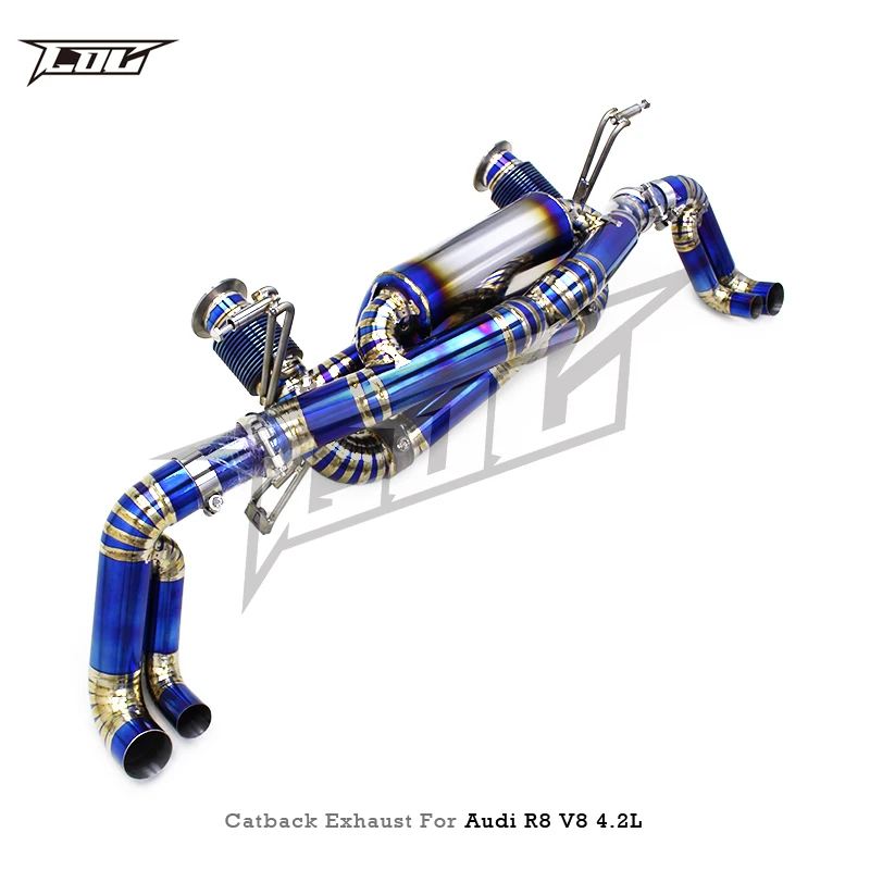 Auto Vacuum Valve Catback Exhaust System Pipes for Audi R8 V8 4.2L 2008 ...