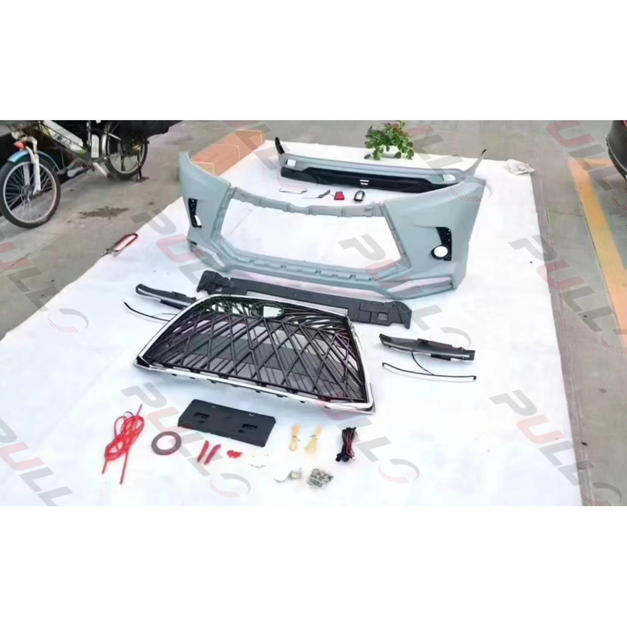 car body kit suitable for Highlander 2018-2020 upgrade to Lexus model ...