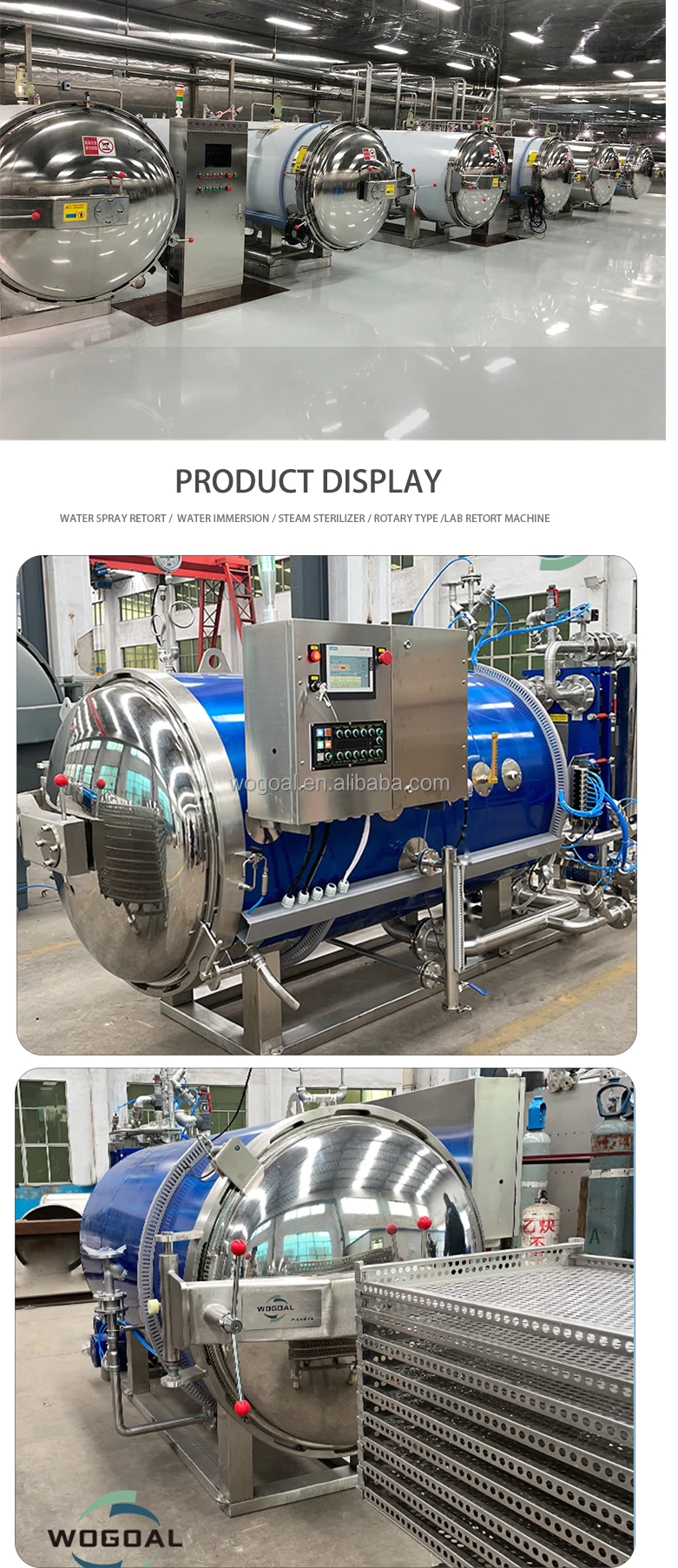 Wogoal Industrial Steam Retort Machine Autoclave Retort Prices Food ...