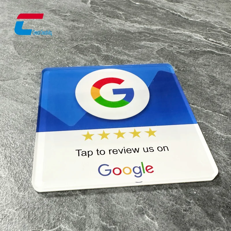 13.56mhz Waterproof Acrylic Sticker - Google Review NFC