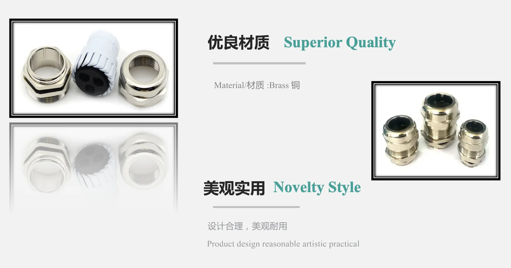 Multiple Holes Brass Cable Glands Connector Metal Shielded Gland ...