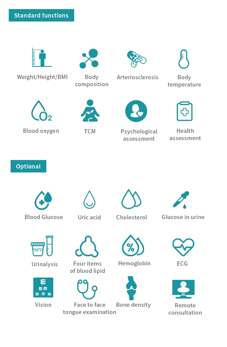 EY-18100 Health Checkup Kiosk - Multifunctional Body Checker