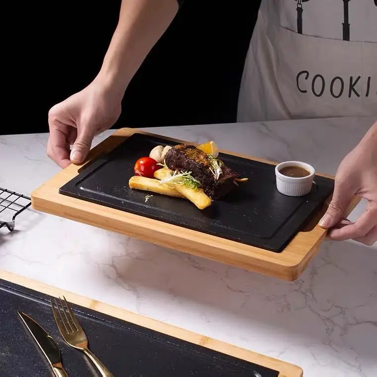 Costom Slate Chopping Boards With Wood Tray Haute Cuisine Western Slate ...