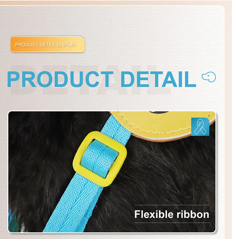 Reflective Cartoon Dog Chest And Back Vest-style Pet Chest Strap Small ...