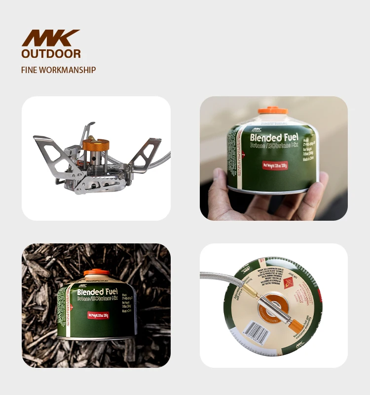 MK Camping Gas Fuel Canister - Propane Isobutane for Outdoor Cooking ...