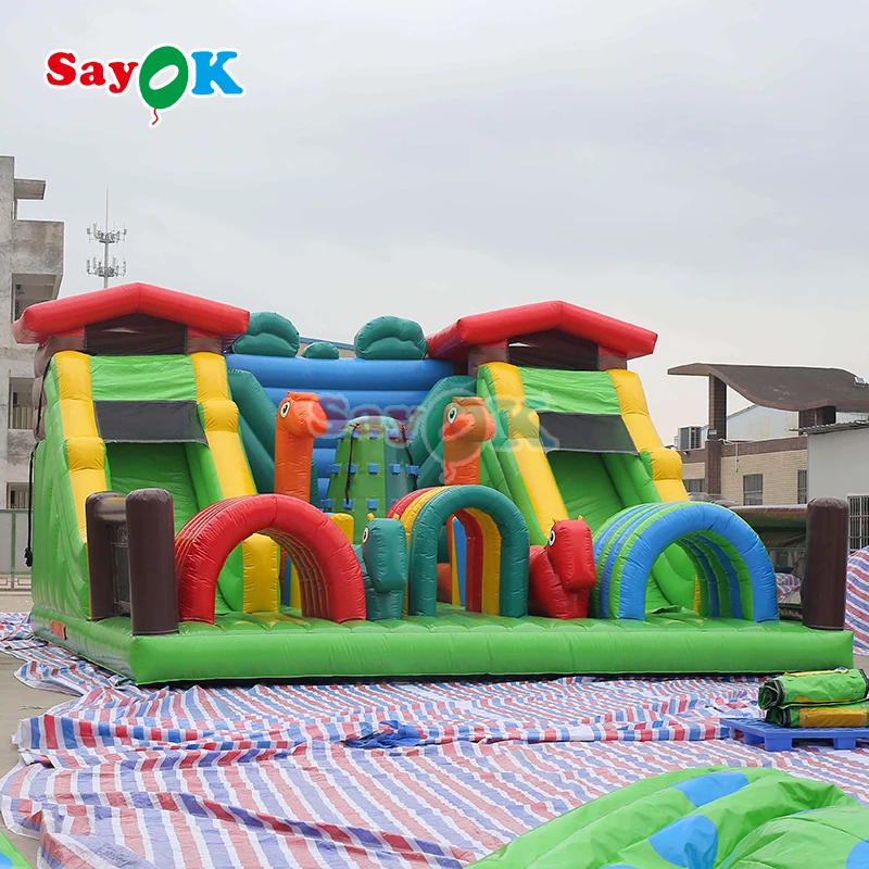 Giraffe Theme Kids Inflatable Playground - Fun & Safety