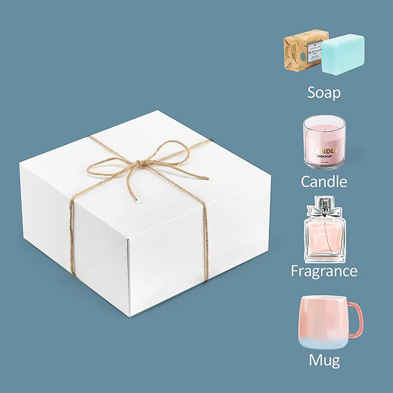White Paper Bakery Box - Customizable 10x10x5 Cake Packaging