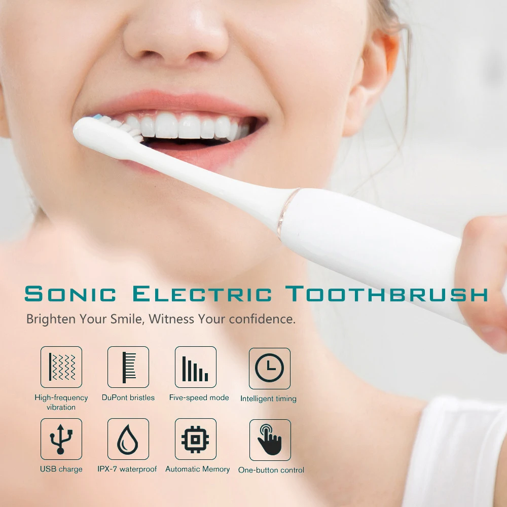 Wholesales IPX7 Waterproof Sonic Toothbrush for Adults