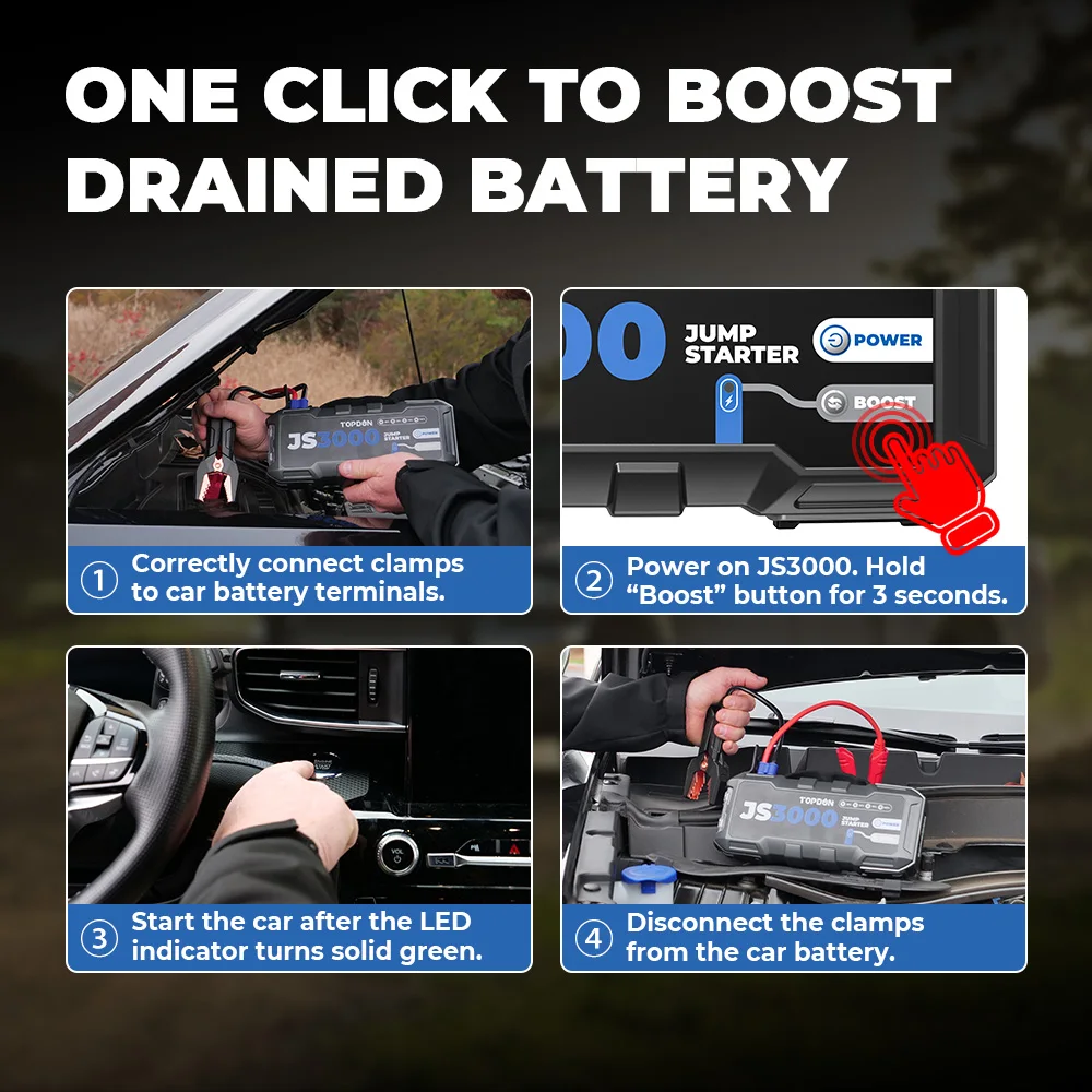 Portable Multi Function Super Capacitor Topdon Js3000 Multi-function ...