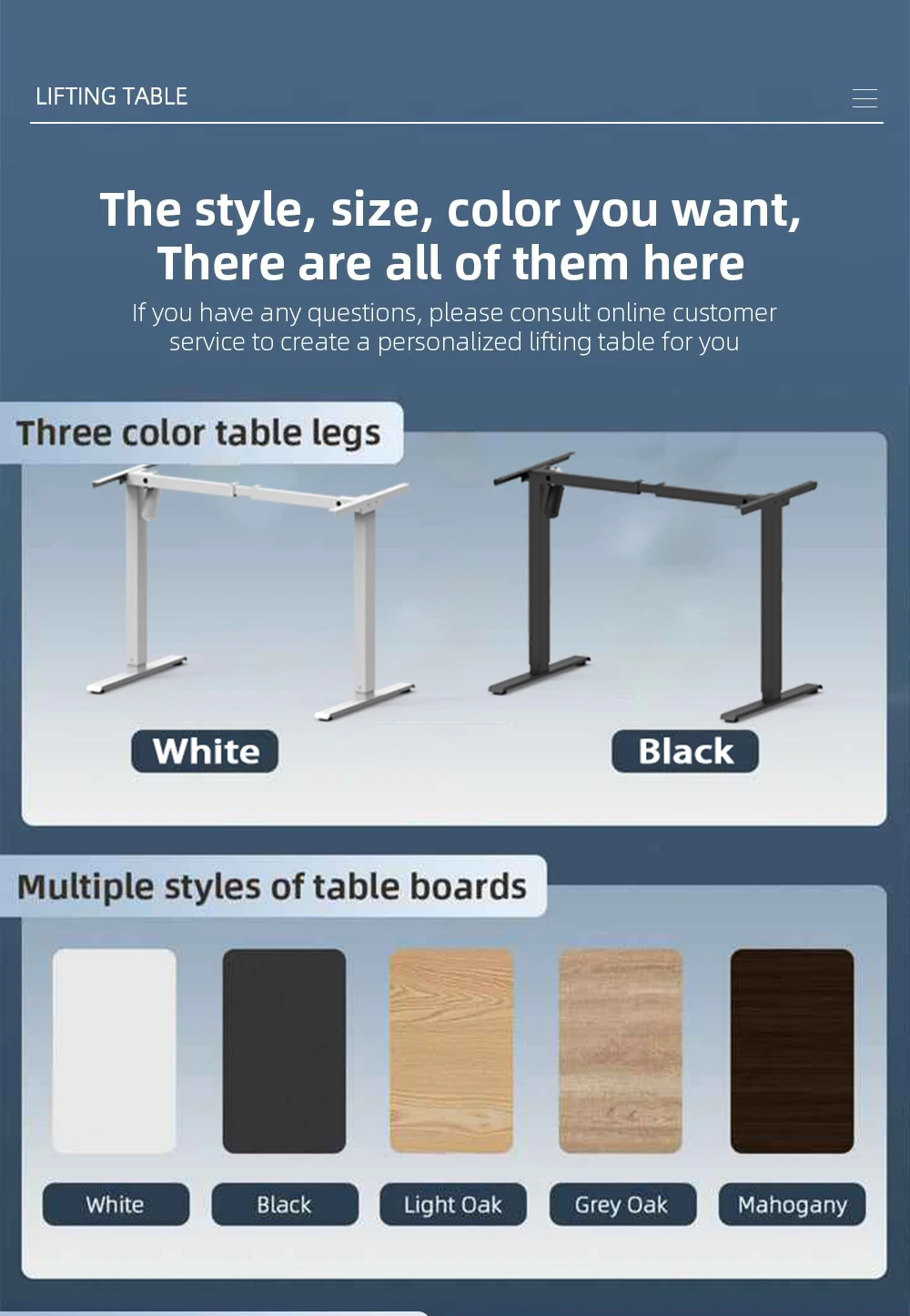 Automatic Height Ergonomic Electric Height Adjustable Standing Table ...