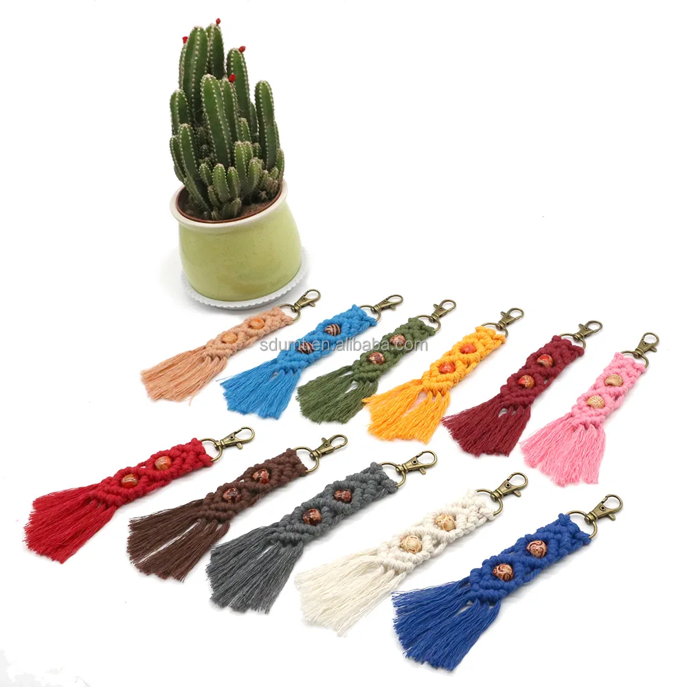 Tassel Keychain Handmade Creative Cotton Thread Keychain Pendant - Buy ...