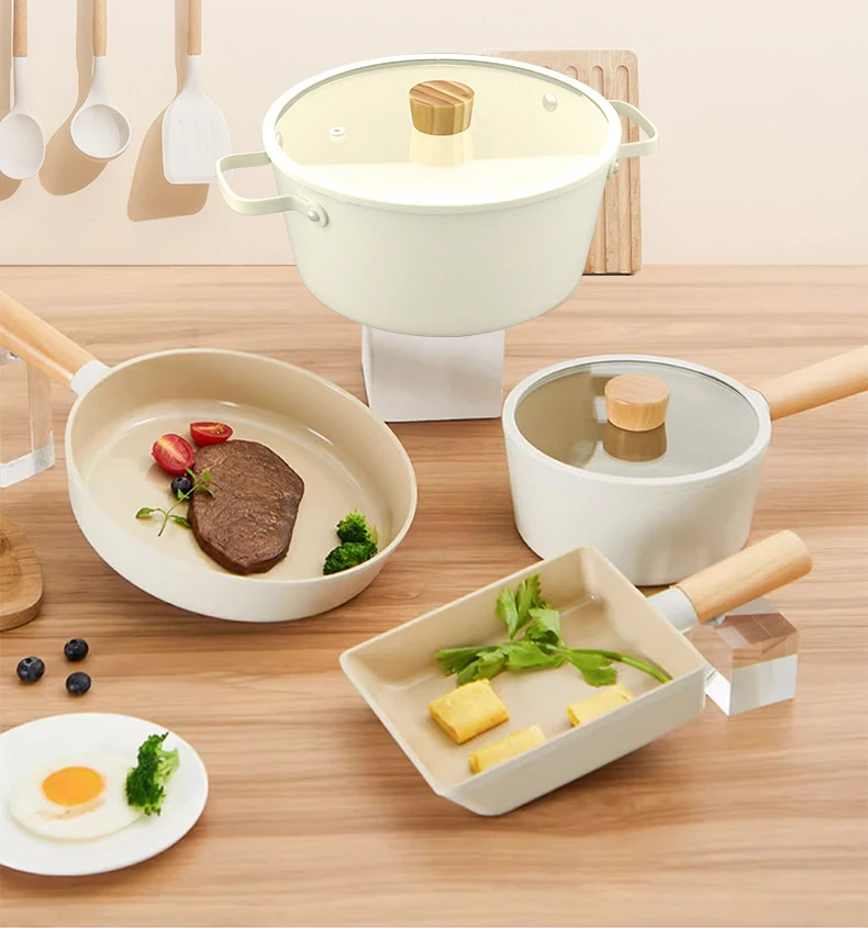 Ceramic Cooking Pots Set Granite Kitchen Nonstick Aluminum Non Stick ...