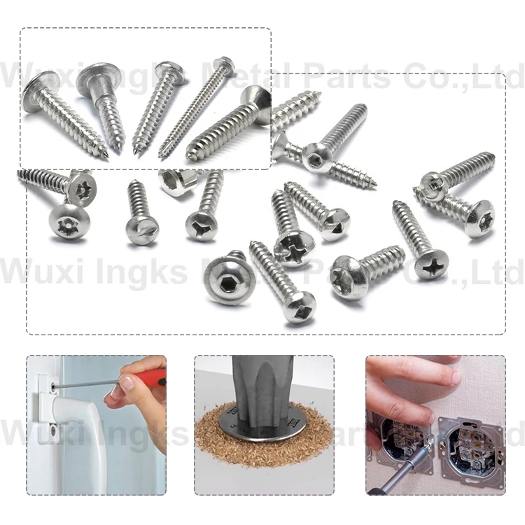 Stainless Steel Flat Head Hex Drive Self Driving Stainless Steel Self ...